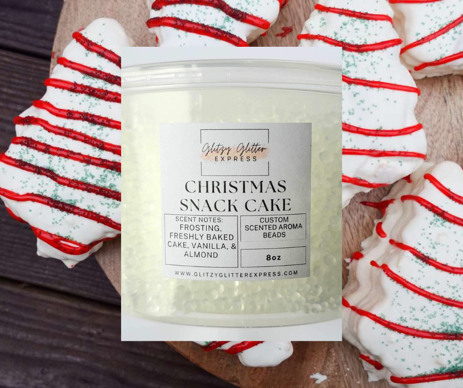 Custom Pre Scented Beads: Christmas Snack Cake – Glitzy Glitter Express
