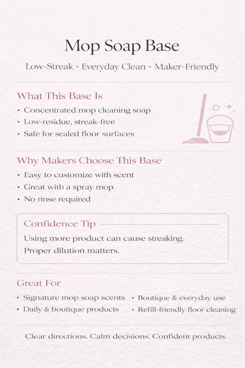 Deep Cleaning Mop Soap Concentrate Base – Glitzy Glitter Express