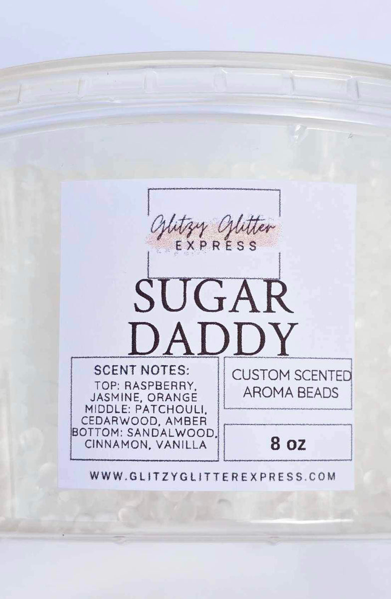 Custom Pre Scented Beads: Sugar Daddy – Glitzy Glitter Express